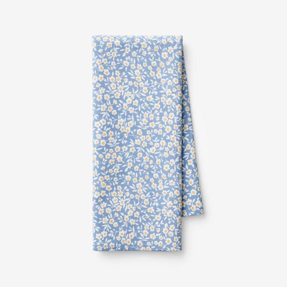 The Company Store Mix and Match Tabletop Blue Floral Tea Towel 80052F ...