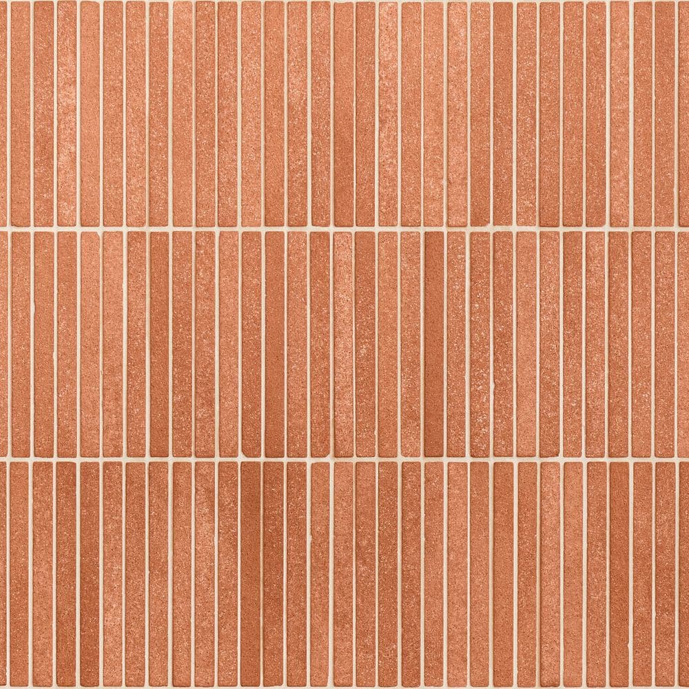 Ivy Hill Tile Toscana Terracotta 4 in. x 0.55 in. Stacked Brick Matte ...