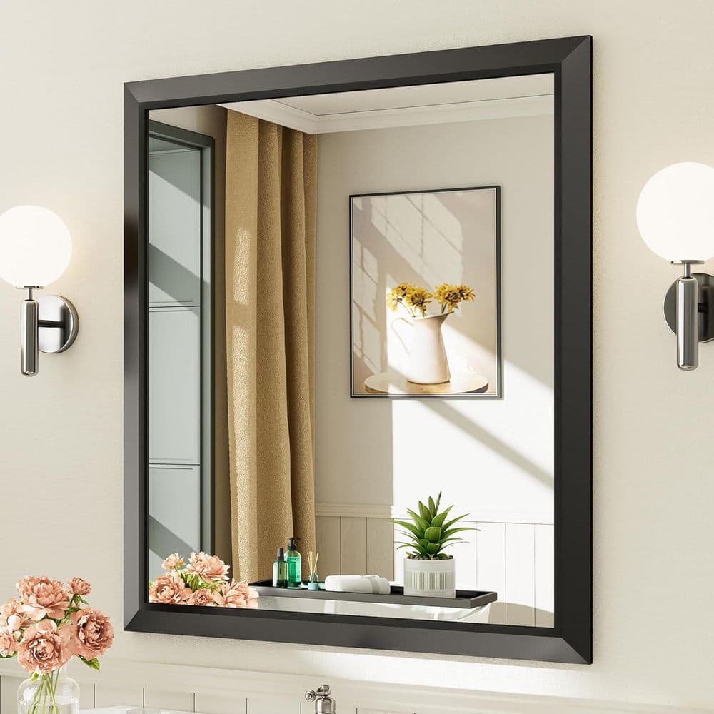 KIOTEE 32 in. W x 36 in. H Rectangular Framed French Cleat Wall Mounted ...