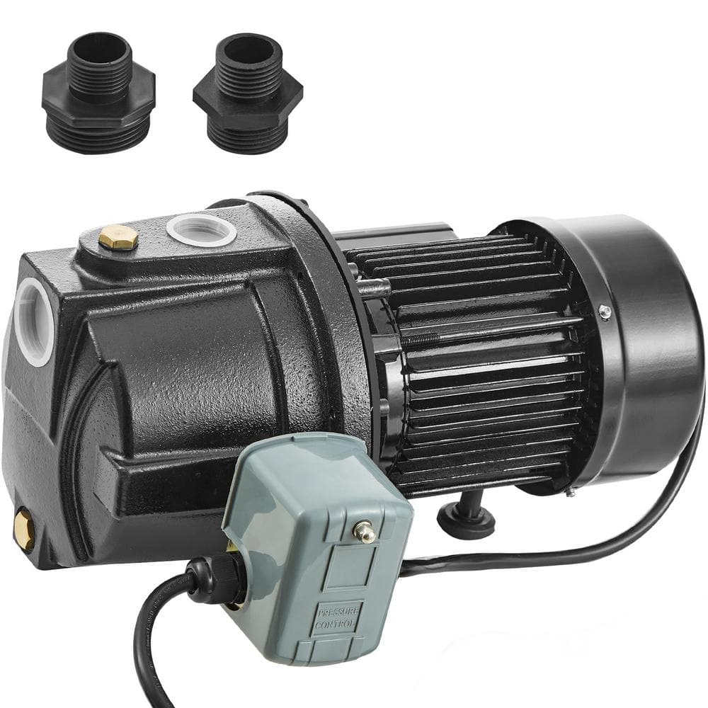 VEVOR 1HP Premium Cast Iron Shallow Well Jet Water Pump, 115 Volt, 17.6 ...