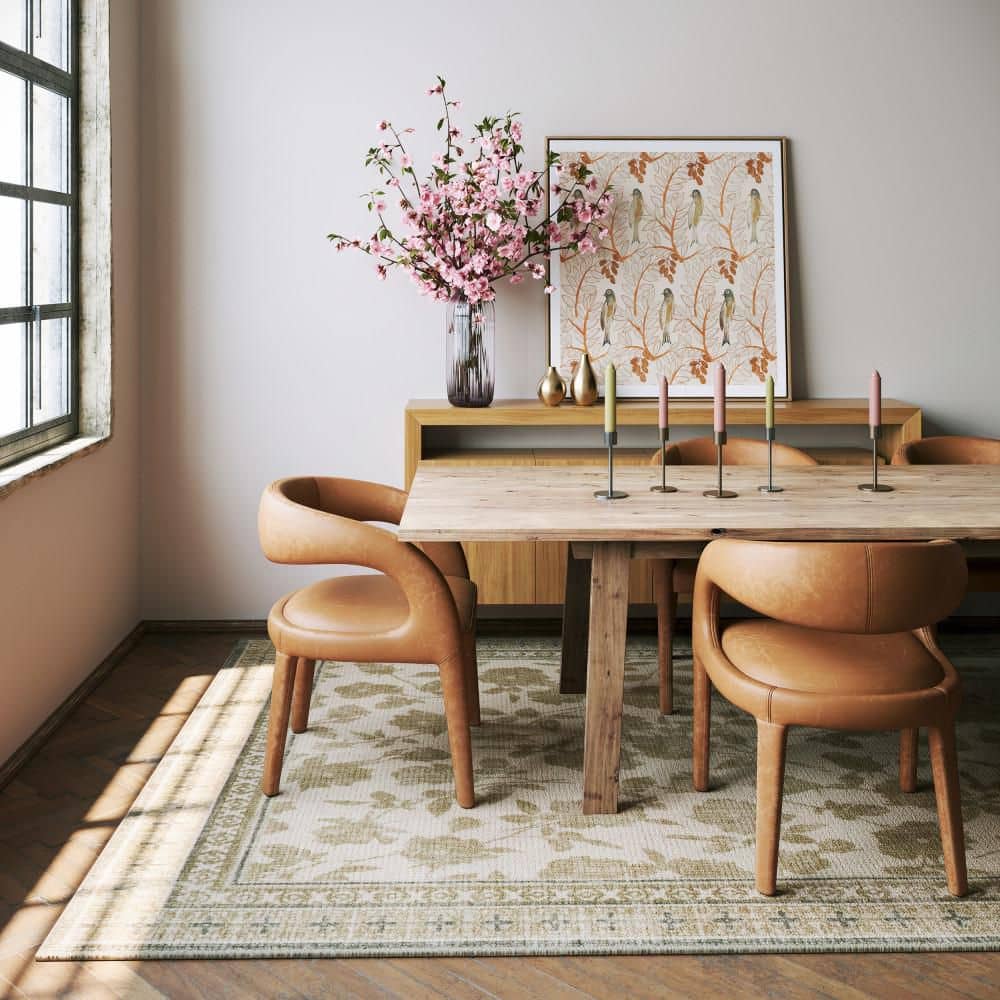 RUGS USA Padma Lakshmi X Rugs Botanica Hand-Tufted Botanical Wool-Blend ...