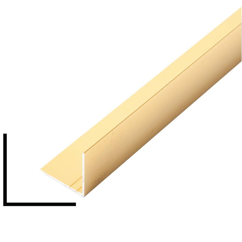 Alexandria Moulding AT 009 1 in. D x 1 in. W x 96 in. L Metal Mira Gold ...