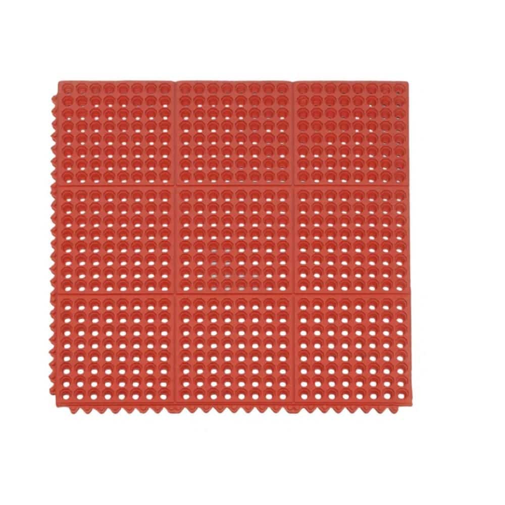 Karl home 36 x 36 in. Interlocking Rubber Floor Mat Non-Slip Outdoor ...
