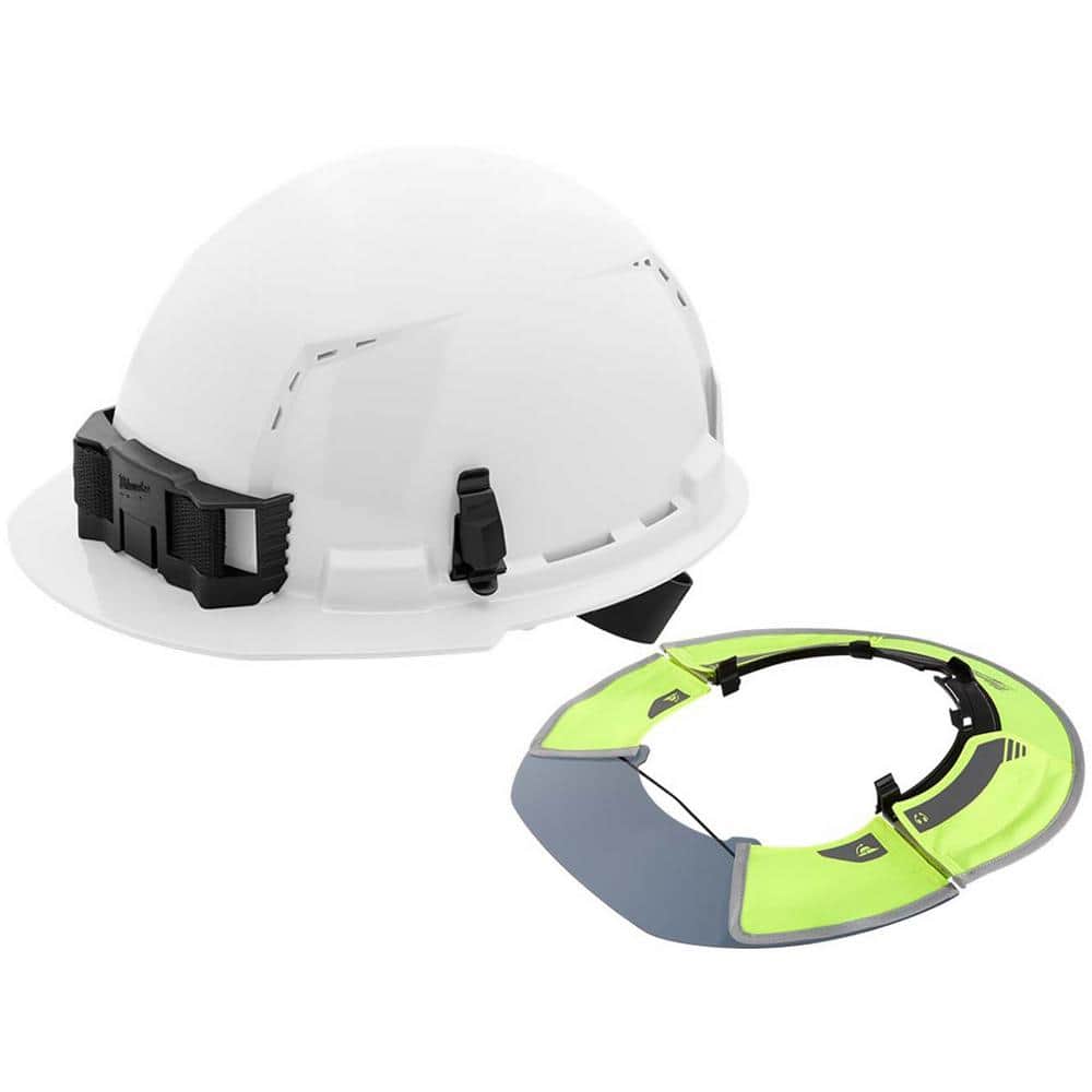 Milwaukee BOLT White Type 1 Class C Front Brim Vented Hard Hat w/4 ...