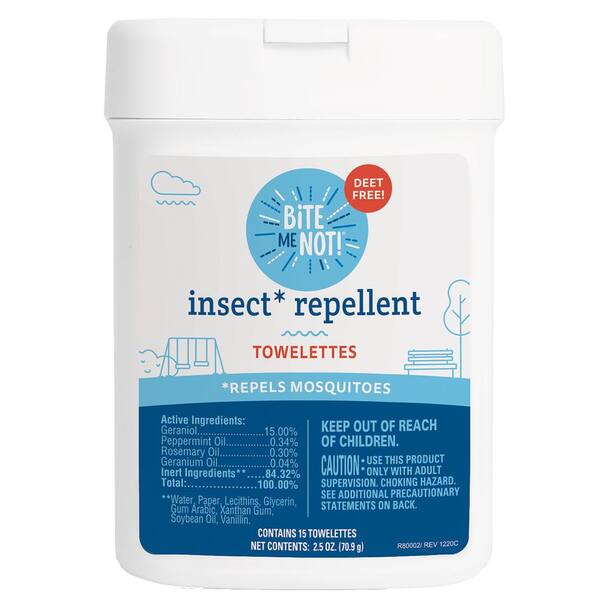 BITE ME NOT Insect Repellent Wipes (15-Count) 572088918