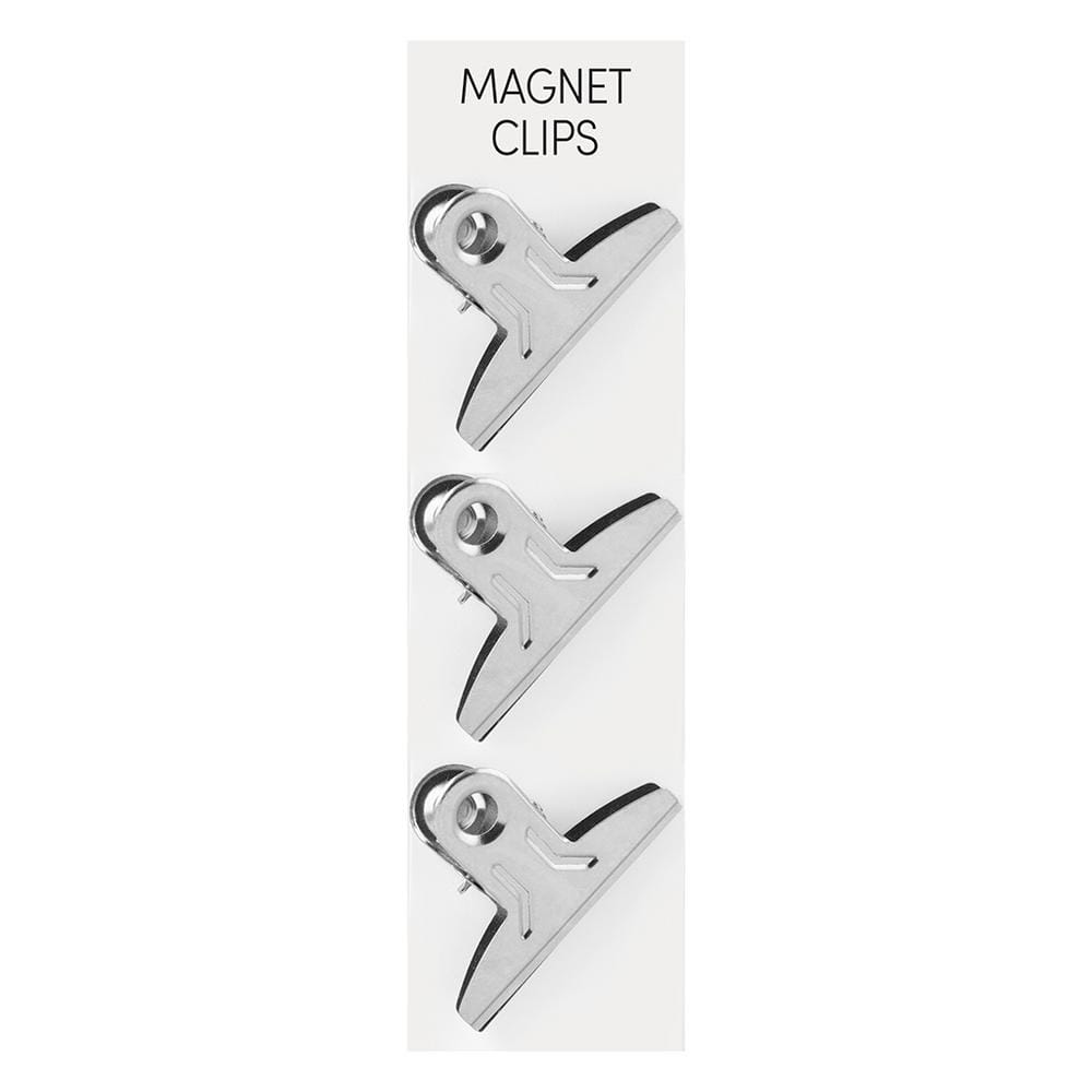 Three by Three Wide Clip Magnets, Chrome (3-Pack) 23470 - The Home Depot