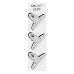 Three by Three Wide Clip Magnets, Chrome (3-Pack) 23470 - The Home Depot