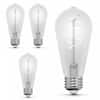 Feit Electric 40-Watt Equivalent ST19 Dimmable Double Spiral White Filament Clear Vintage Edison ...