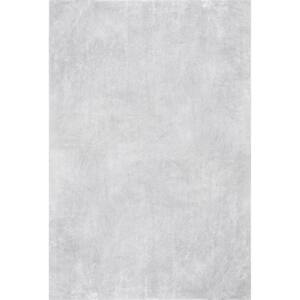 nuLOOM Loni Solid Machine Washable Shag Gray 8 ft. x 10 ft. Area Rug ...
