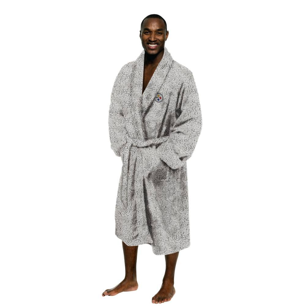 THE NORTHWEST GROUP NFL Pittsburgh Steelers Gray Sherpa Bathrobe ...