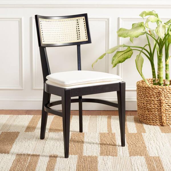 Safavieh Galway Cane Dining Chair Black Natural