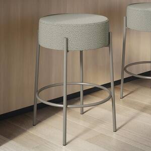 Nathan James Isaac 29 in. Modern Backless Bar Stool with Padded Boucle ...