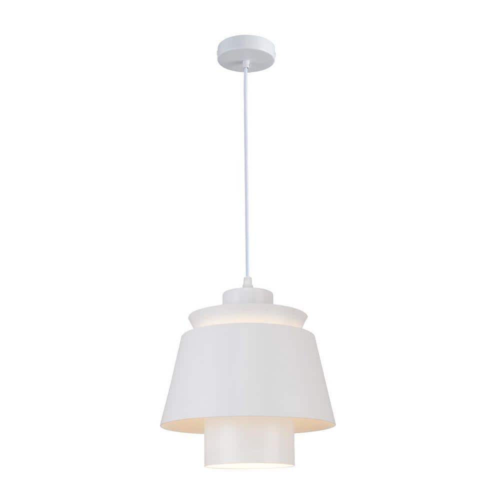 JC TOPA Contemporary Industrial D8. 7 in. 1-Light White Geometric Multi ...