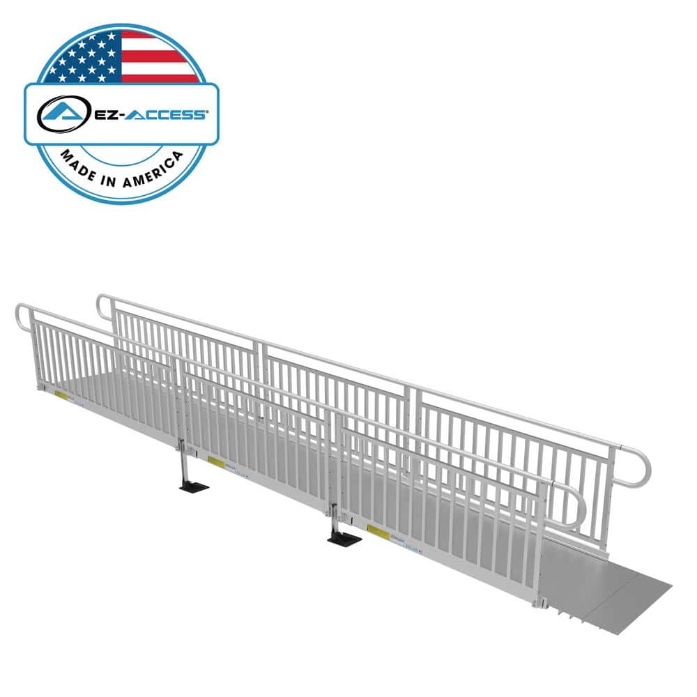 EZ-ACCESS PATHWAY 3G 20 ft. Wheelchair Ramp Kit with Solid Surface ...