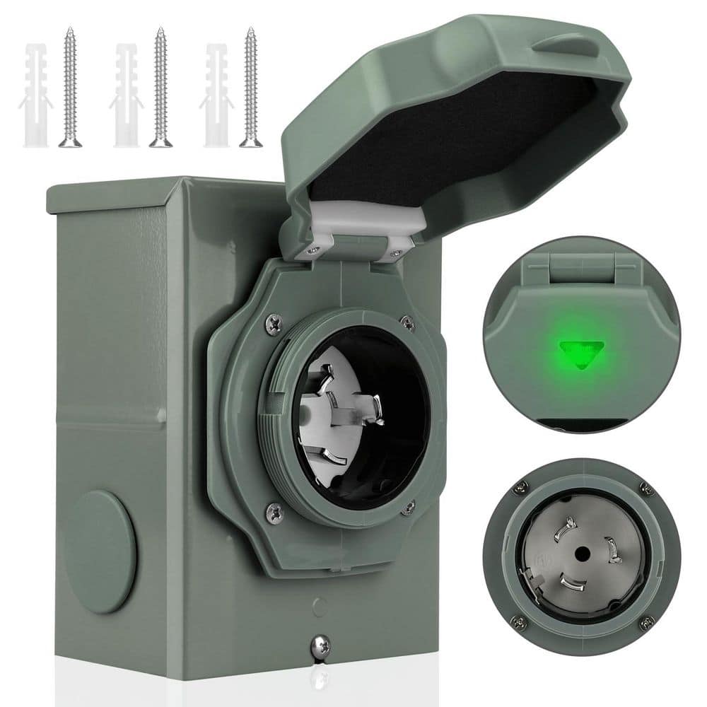 .N/A 50 Amp Generator Inlet Box, NEMA 3R Transfer Switch, SS2-50P ...