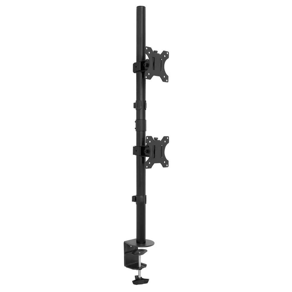 mount-it! Vertical Dual Monitor Mount, Black, with height ...