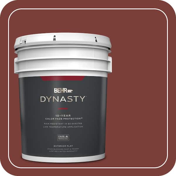 BEHR DYNASTY 5 gal. #PPU2-02 Red Pepper Flat Exterior Stain-Blocking ...