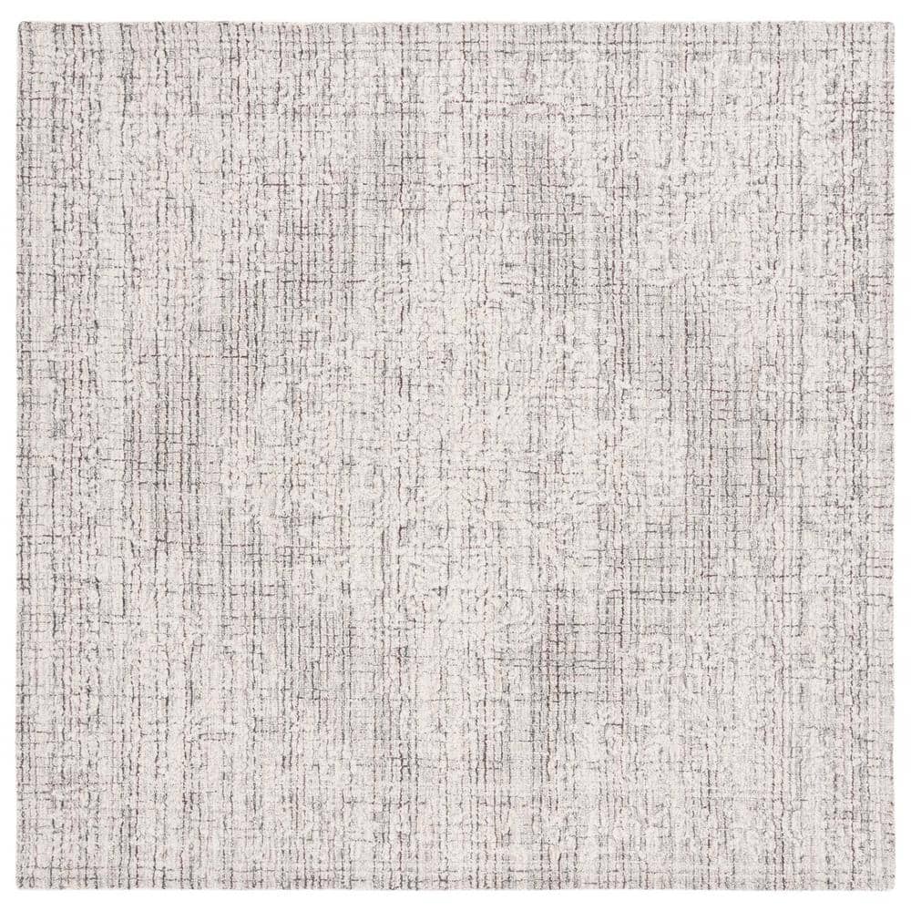 SAFAVIEH Ebony Brown/Ivory 6 ft. x 6 ft. Bordered Square Area Rug ...