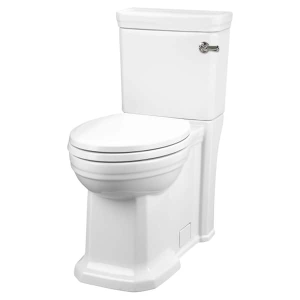 DXV Fitzgerald 2-Piece 1.28 GPF Single Flush Elongated Toilet in Canvas ...