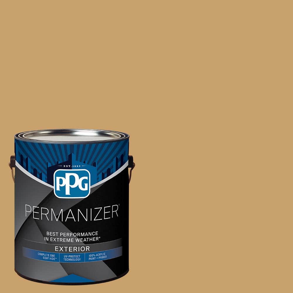 PERMANIZER 1 gal. PPG1089-5 Bleached Maple Flat Exterior Paint PPG1089 ...