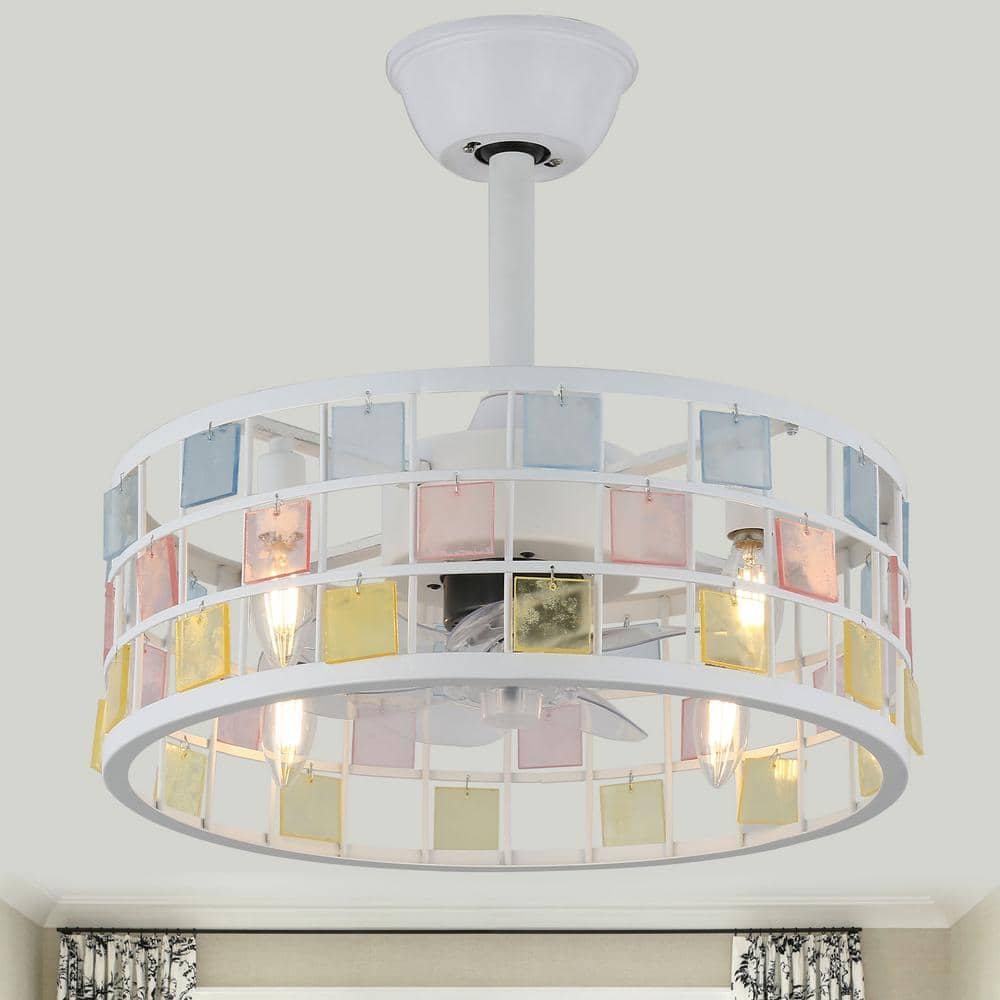 Oaks Aura Coronel 18in.Indoor White DIY Tiffany Stained Glass Ceiling ...