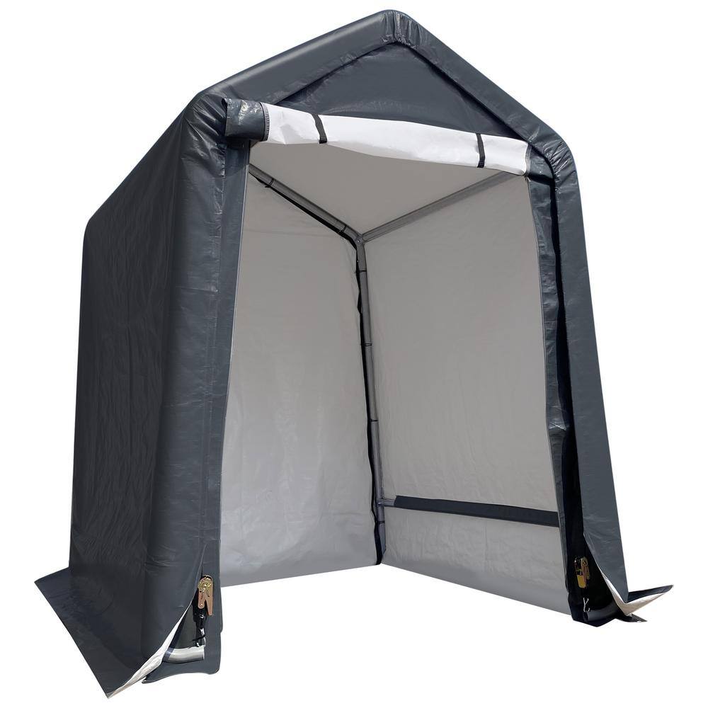 LAUREL CANYON 6 ft. L x 6 ft. W x 7 ft. H Gray Peak Style Portable ... LAUREL CANYON 6 ft. L x 6 ft. W x 7 ft. H Gray Peak Style Portable ...