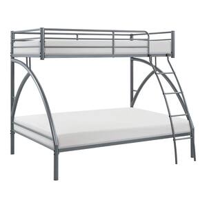 Lazzara Clementine Black Finish Twin/Full Metal Bunk Bed B2020BKTF-1 ...