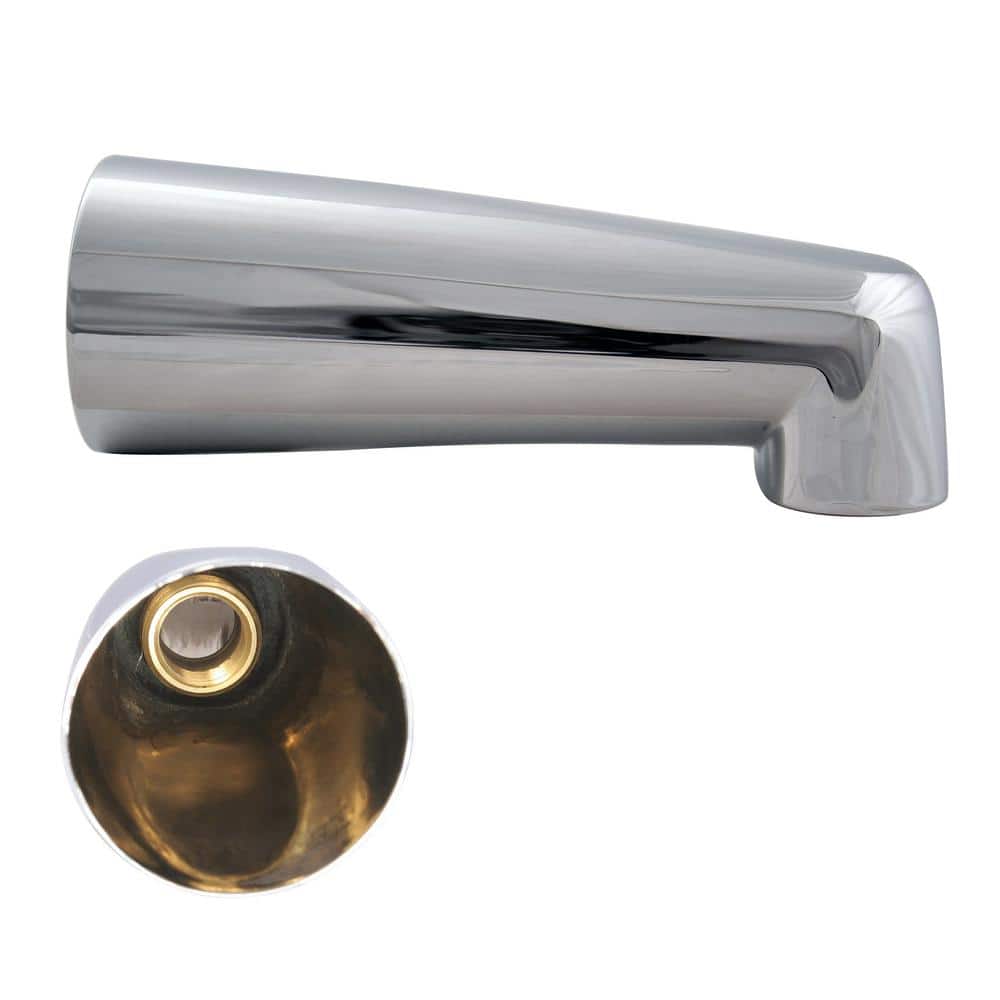 Westbrass 7 in. Extended Reach Wall Mount Tub Spout, Polished Chrome ...