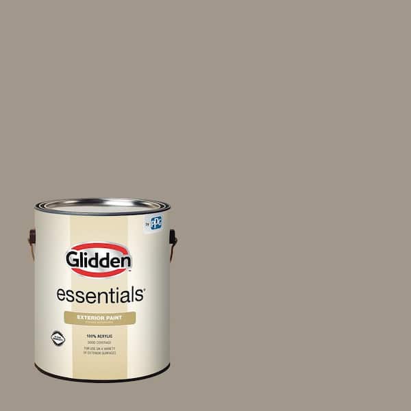 Glidden Essentials 1 gal. PPG1000-4 Winter Cocoa Satin Exterior Paint ...