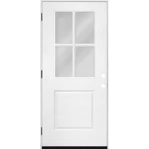 Steves & Sons Legacy 36 in. x 80 in. Halflite MicroBlind RHIS White ...