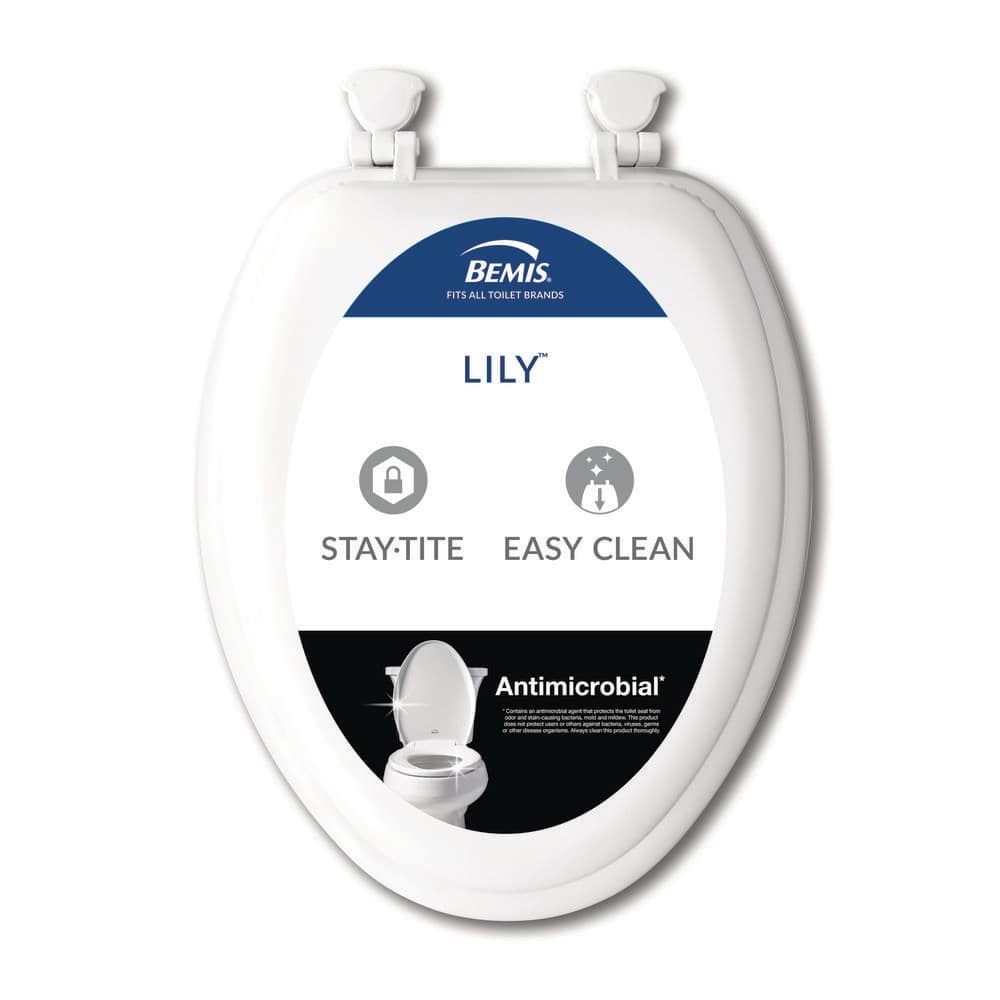 BEMIS Lily Cushioned Vinyl Soft Round Closed Front Toilet Seat in White ...