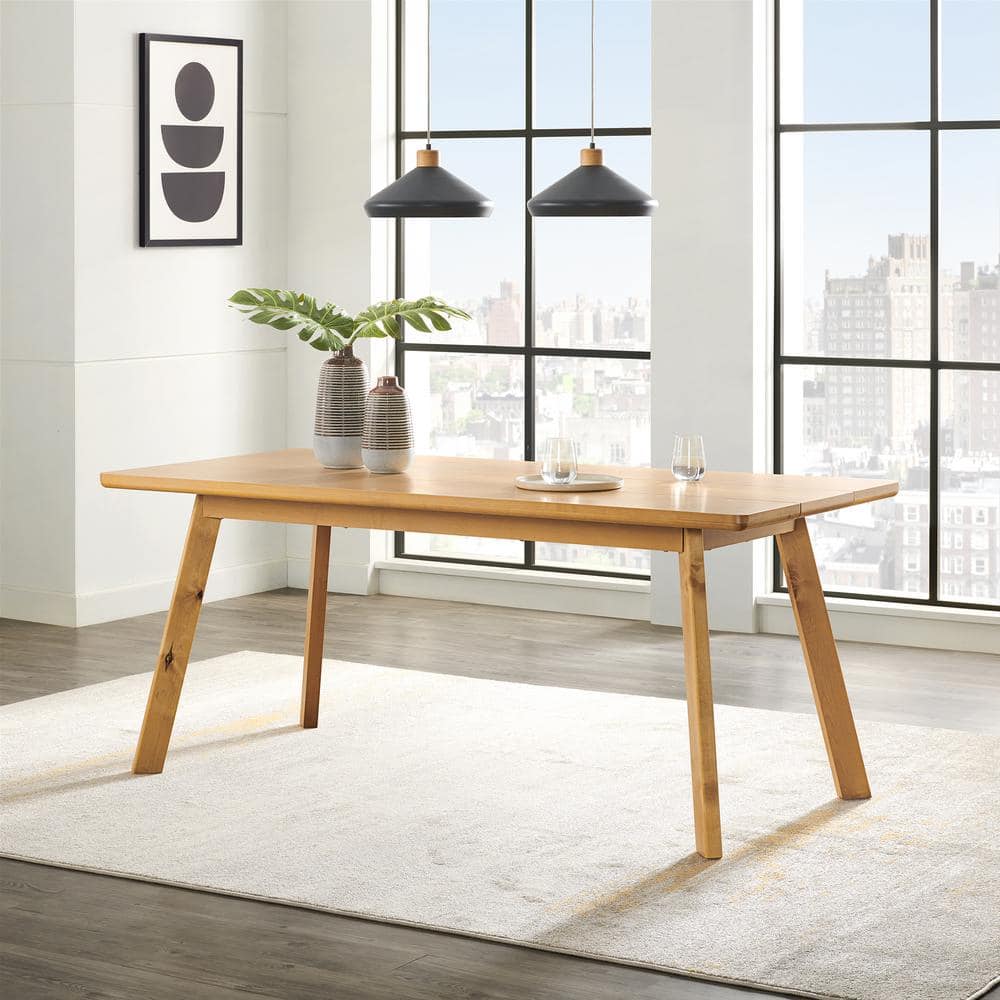 Alaterre Furniture Shelburne 6-Seater Rectangle 73 in. Wood Dining ...