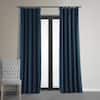 Exclusive Fabrics & Furnishings Midnight Blue Velvet Rod Pocket ...