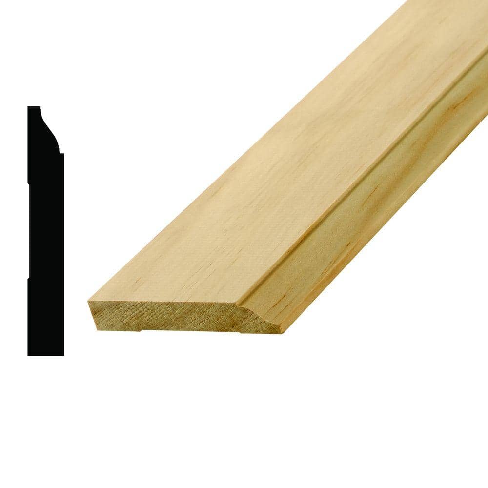 Alexandria Moulding Pro Pack 7/16 in. x 3-1/4 in. x 96 in. Pine Wood ...