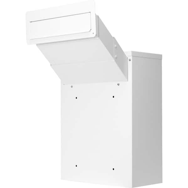 BARSKA Through-The-Wall Mailbox Drop Box with Adjustable Chute CB13954 ...