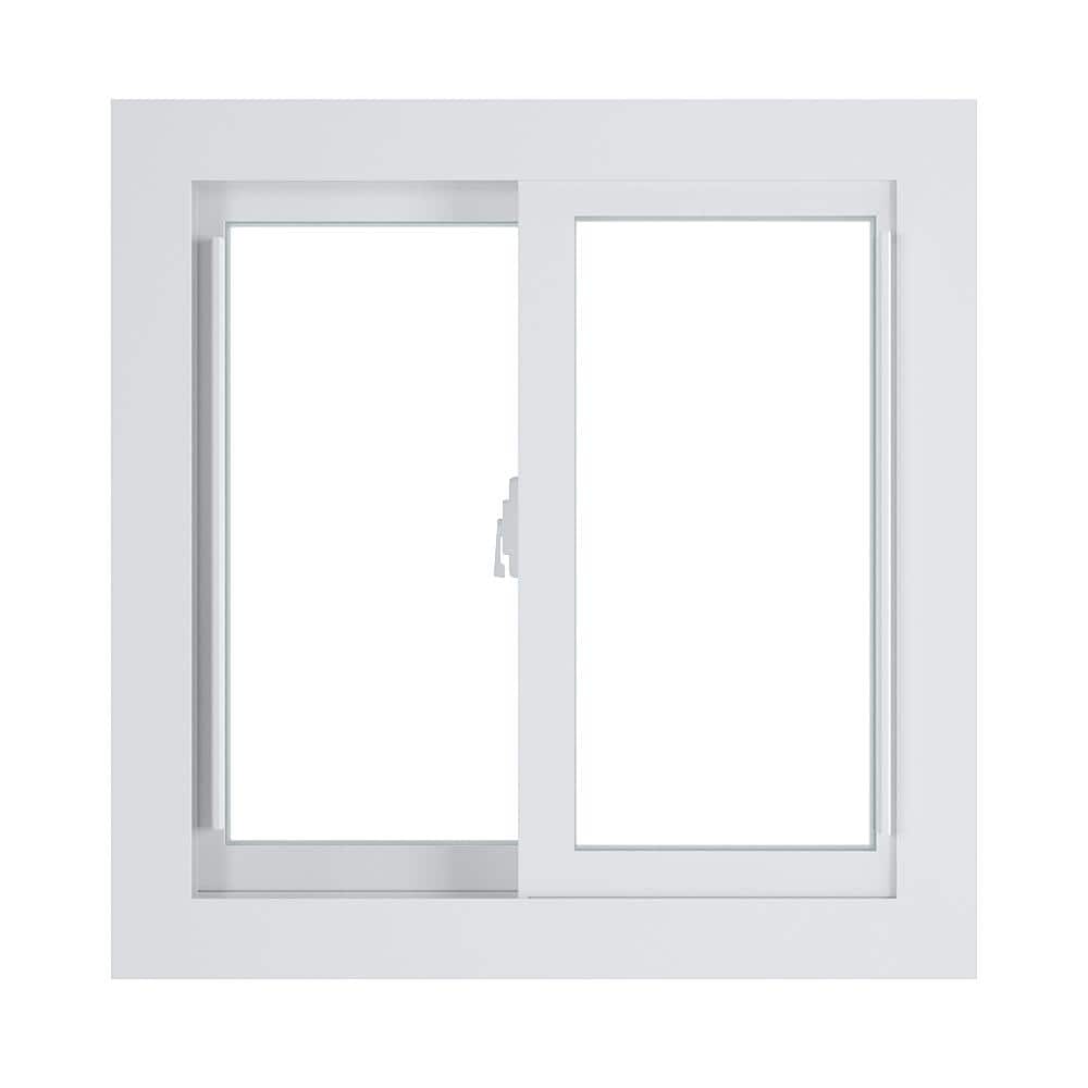 American Craftsman 24 in. x 24 in. 70 Series White Sliding Low-E Argon ...