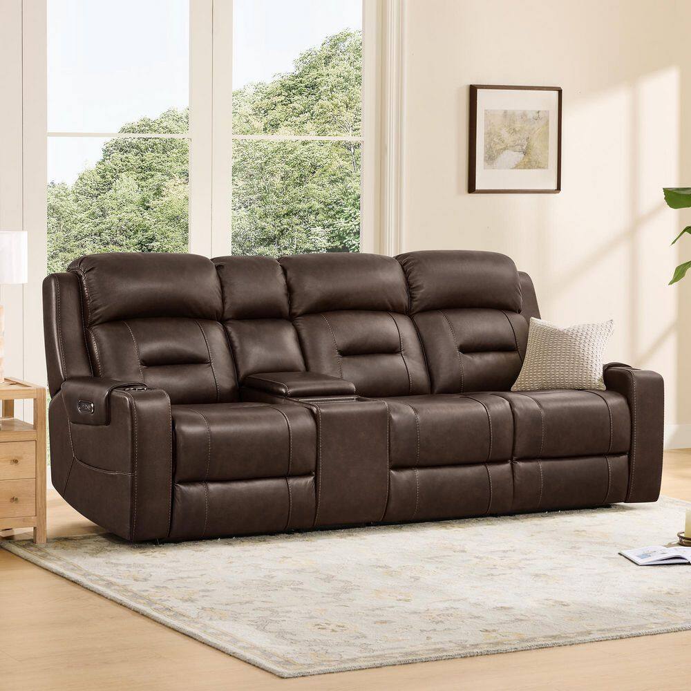 Spruce & Spring Cade 96.85 in. Rectangle Dual Motors Rolled Arm Lay ...