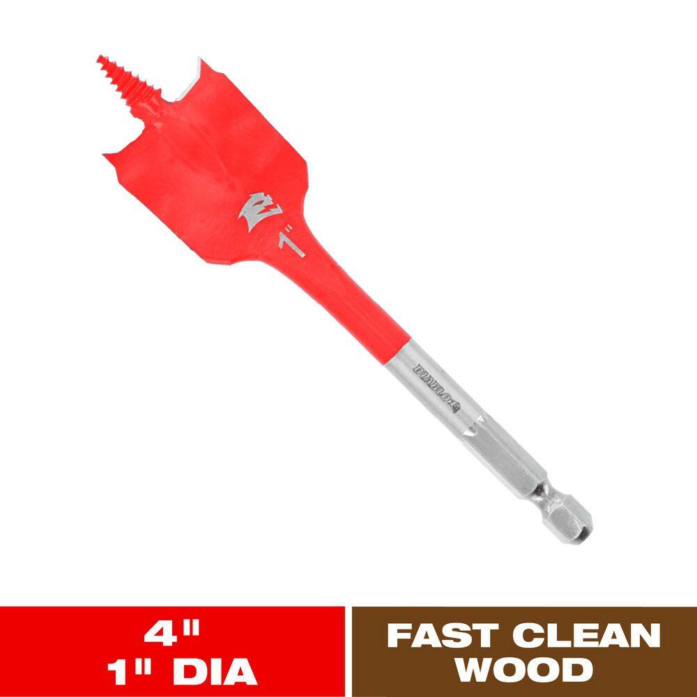 DIABLO 1 in. x 4 in. SPEEDemon Spade Bit DSP1060 - The Home Depot
