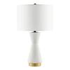 Hampton Bay Melbourne 24 in. White with Gold Accents Ceramic Table Lamp ...