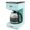 Nostalgia 12-Cup Blue Coffee Maker with Pause and Serve Function ...
