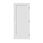 CODEL DOORS 28 in. x 80 in. 2-Panel Left Handed Solid Primed White MDF ...