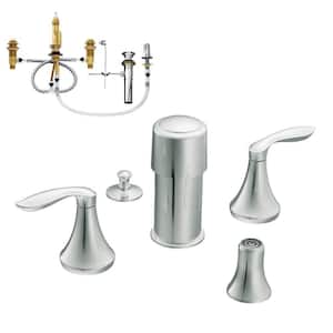 MOEN Eva Single Hole Single-Handle High-Arc Bathroom Faucet in Chrome 6400