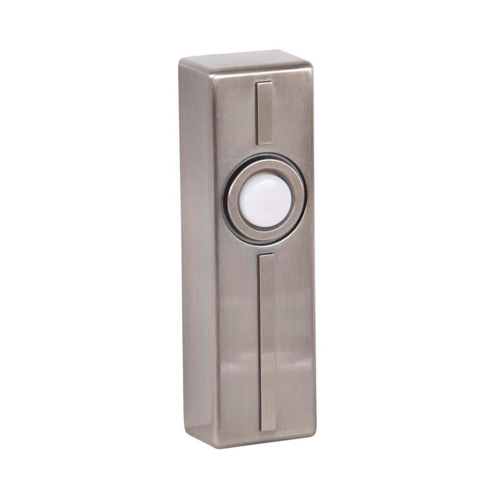 CRAFTMADE Wired Surface Mount Antique Nickel Finish Doorbell Push ...