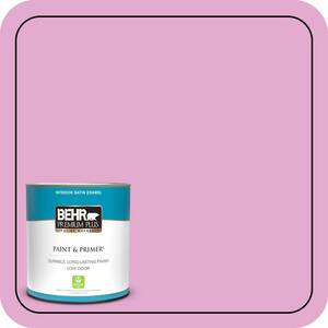 BEHR ULTRA 5 gal. #680A-3 Pink Bliss Extra Durable Satin Enamel ...