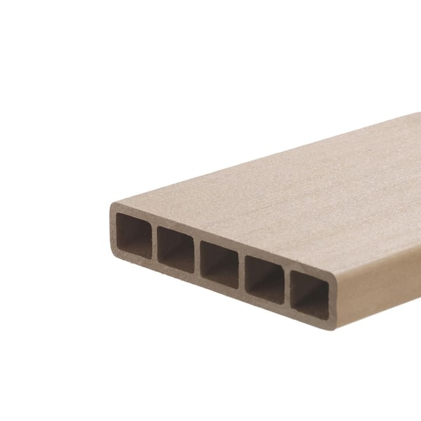 DuxxBak Commercial Dekk 5.25 in. Cool Sand Composite Deck Board Sample ...