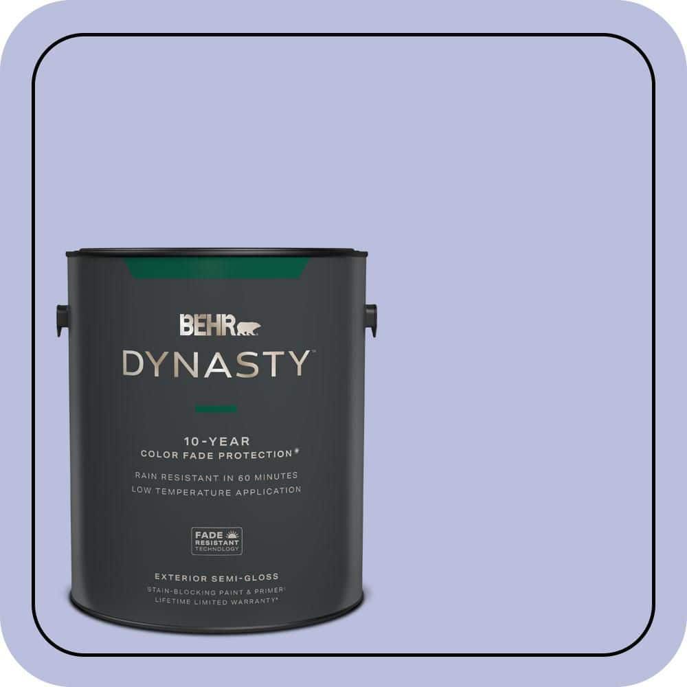 BEHR DYNASTY 1 gal. #620A-3 Rhapsody Lilac Semi-Gloss Enamel Exterior ...