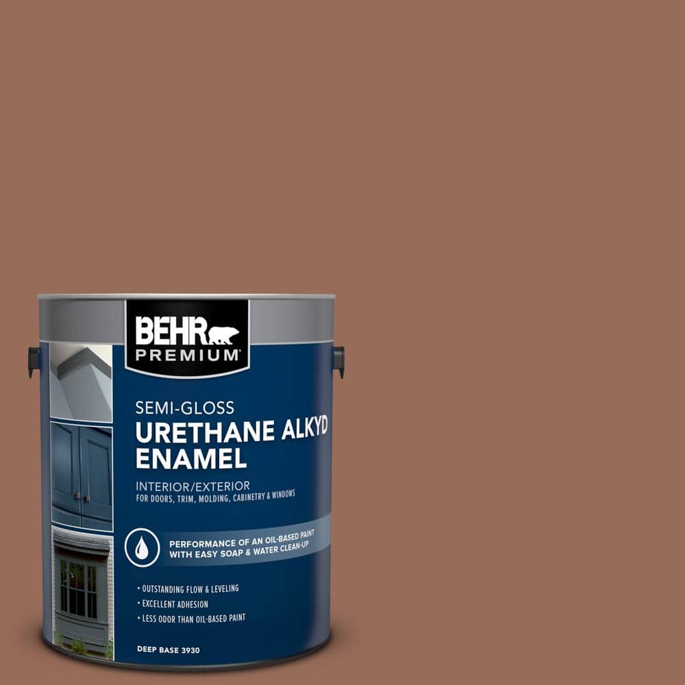 BEHR PREMIUM 1 gal. #S200-6 Timeless Copper Urethane Alkyd Semi-Gloss ...