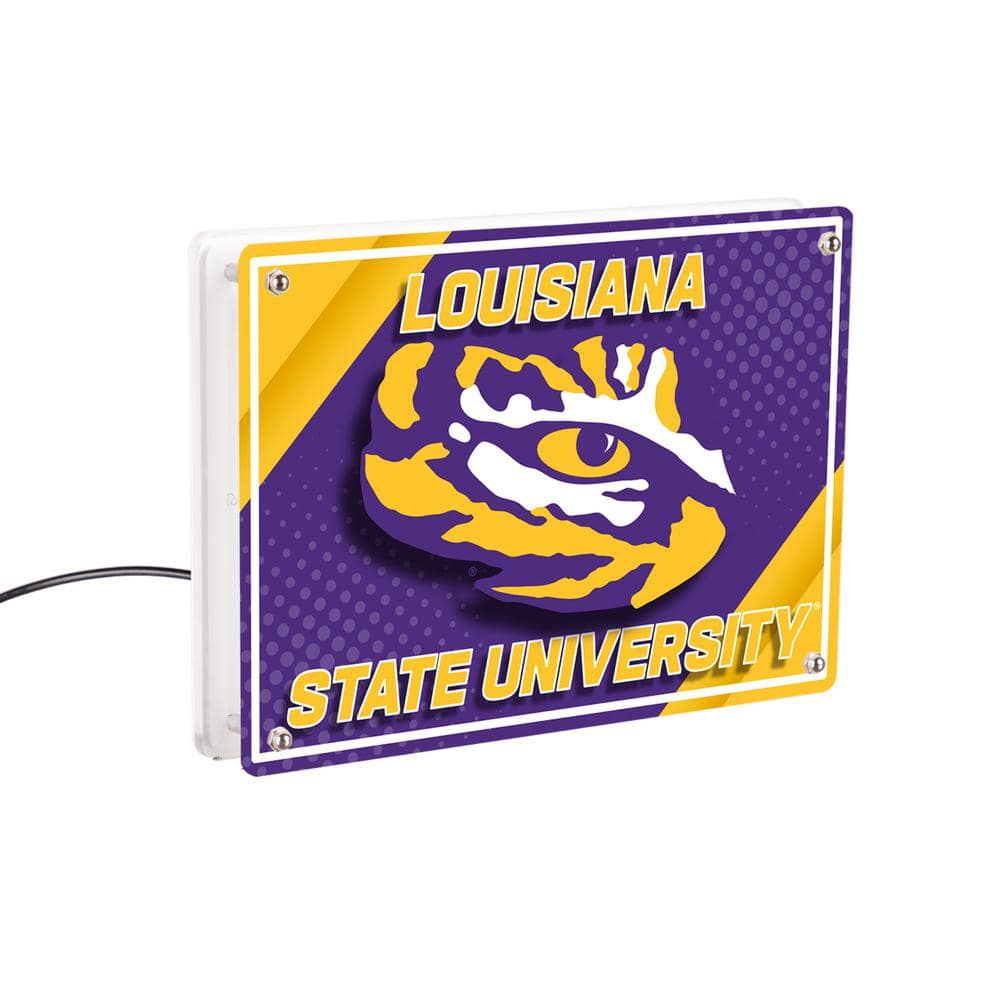Evergreen Louisiana State University NCAA Yellow Rectangle Desklite LED ...