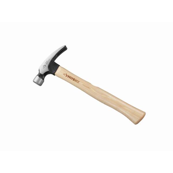 Husky 20 oz. Hickory Straight Hammer N-H20SHK - The Home Depot