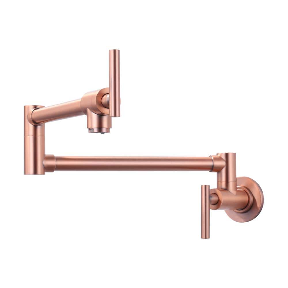 AVITAS Modern Wall Mount Pot Filler Kitchen Faucet with Double Joint ...